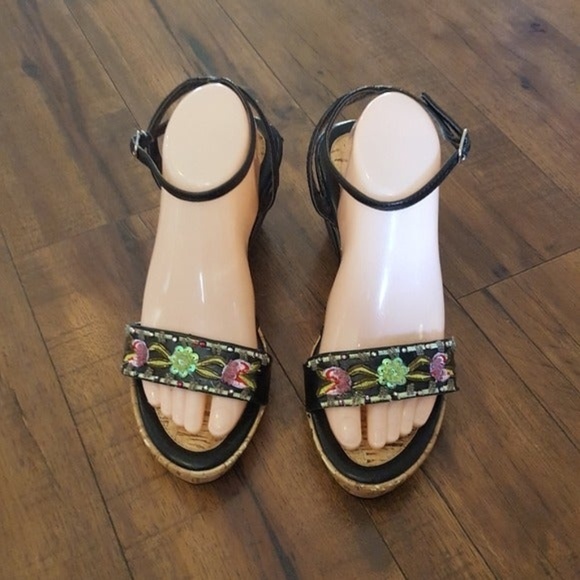 Vintage | Shoes | Vintage Elegant Collection Floral Wedges | Poshmark